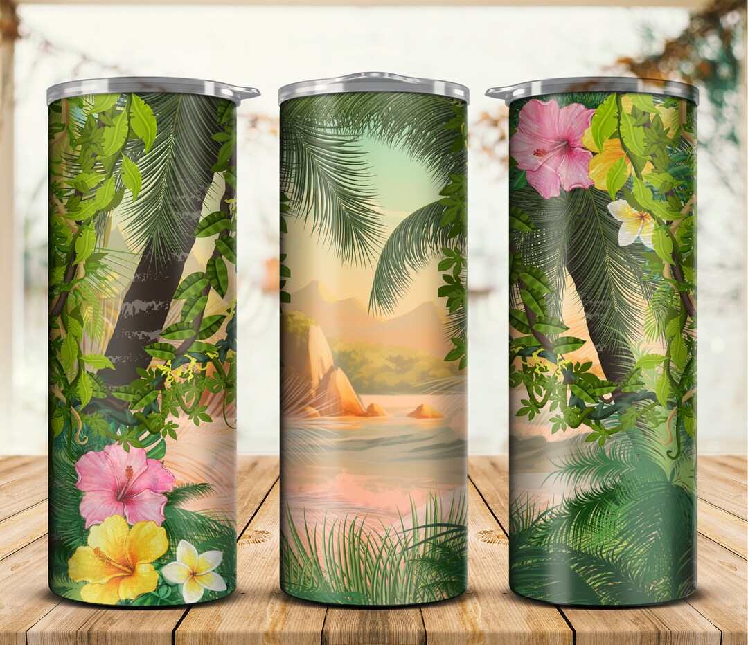 Beach Scene 20 Oz Tumbler Wrap - Etsy
