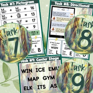 Magical Forest Escape Room Game: Printable Party Decor, 9 Task Puzzles ...