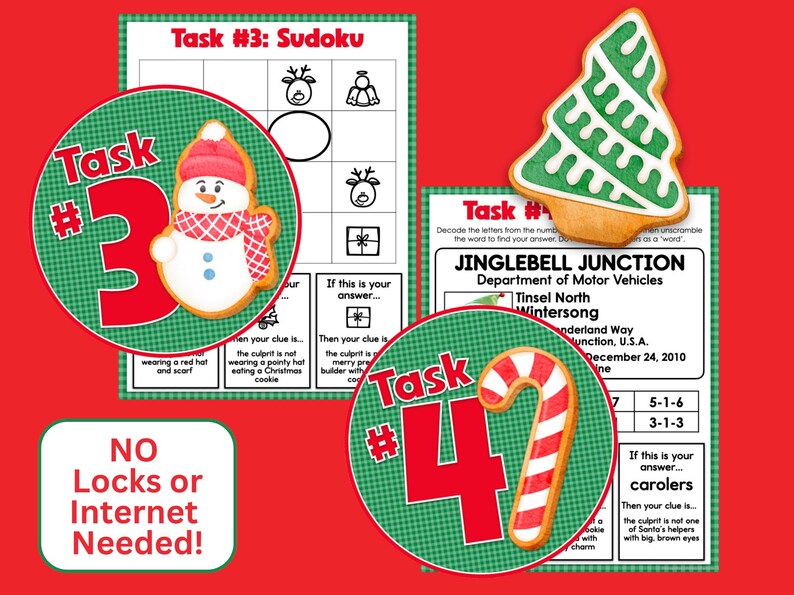 Christmas Cookie Mystery Game: Holiday Printable Kit, Ages 8-12 - Etsy