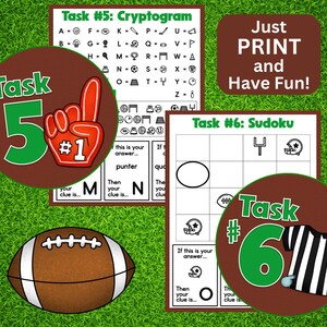 Football Escape Room Game: Printable Party Decor, Ages 8-12 (PDF) - Etsy