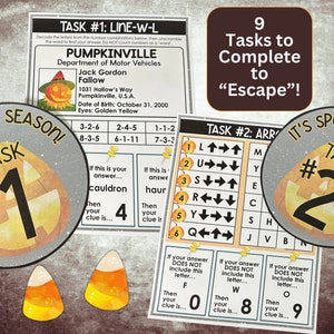 Halloween Escape Room (printable) Kit (includes Party Decorations) - Etsy