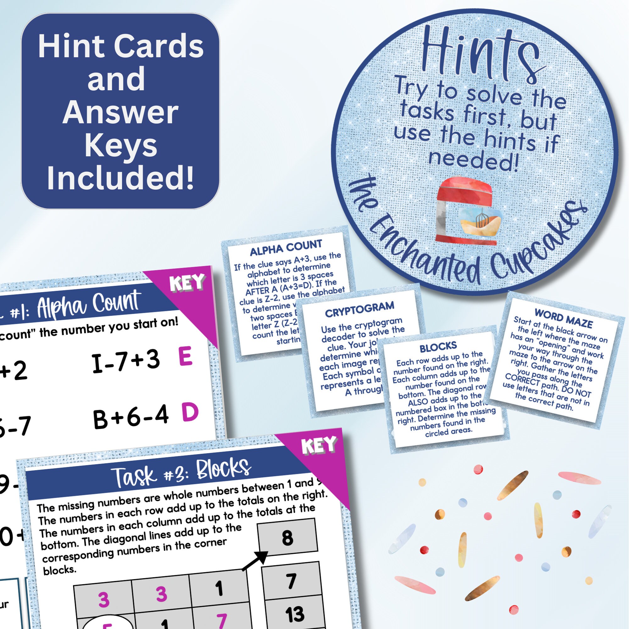 The Enchanted Cupcakes PRINTABLE Baking Escape Room Style - Etsy