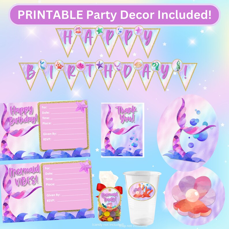 Mermaids Printable Escape Style Activity Game for Ages 8-12 With Coordinating Printable Party ...