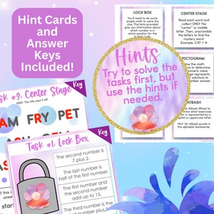 Mermaids Printable Escape Style Activity Game for Ages 8-12 With ...