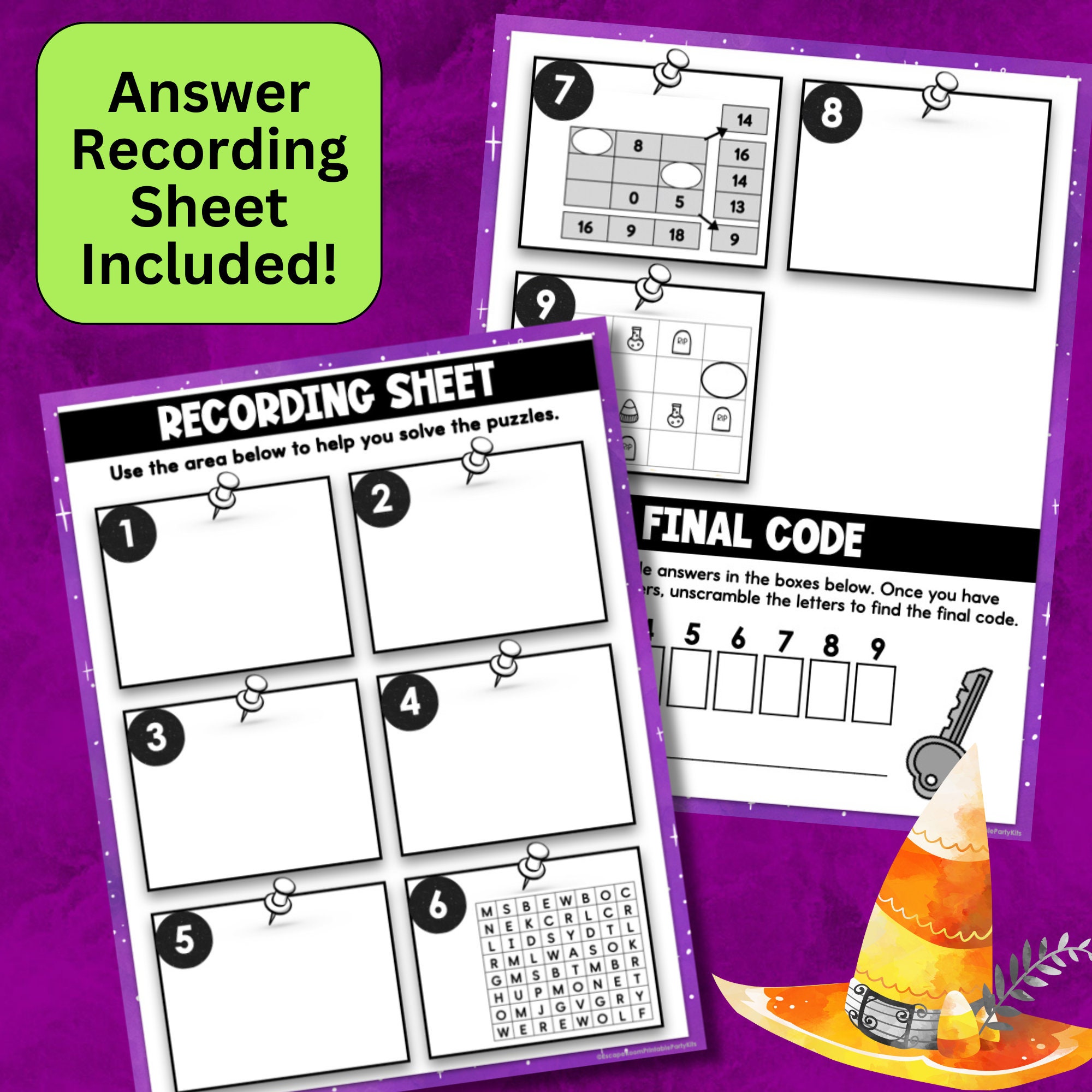 Halloween Potions Printable Escape Room for Kids Ages 8-12 Plus Party ...