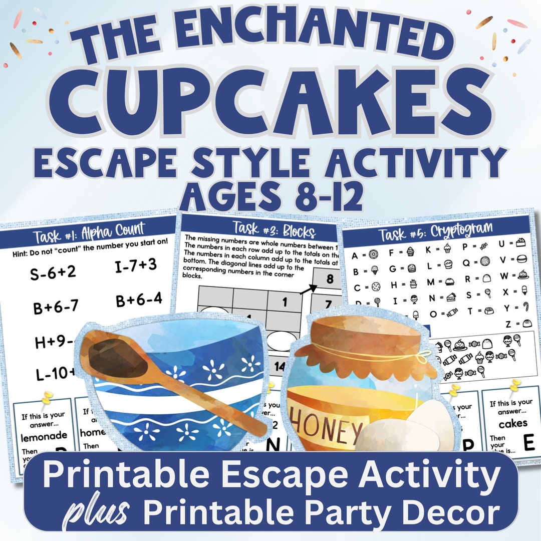 The Enchanted Cupcakes PRINTABLE Baking Escape Room Style - Etsy