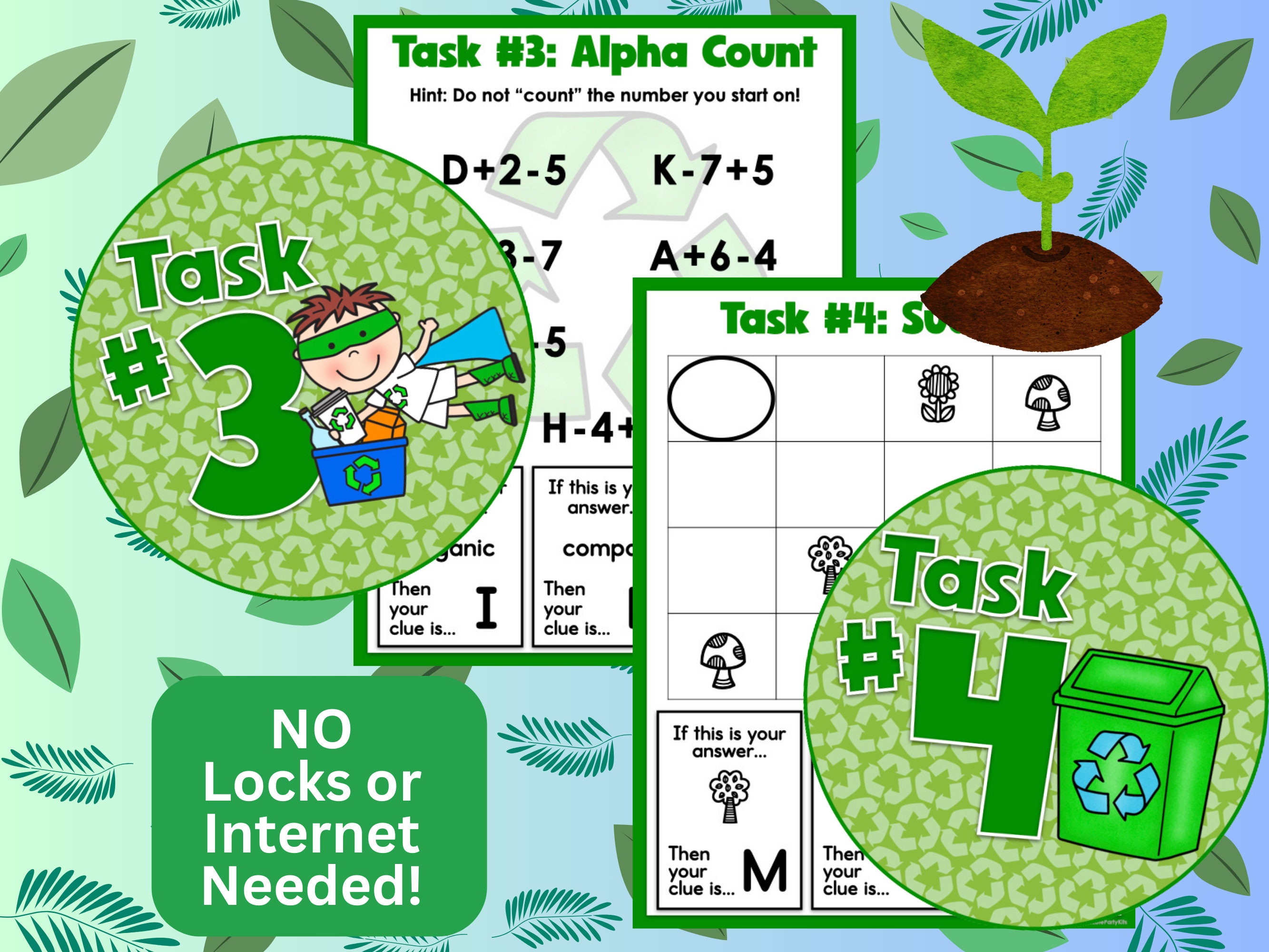 Earth Day Themed Printable Escape Room Style Activity Game for Ages 8 ...