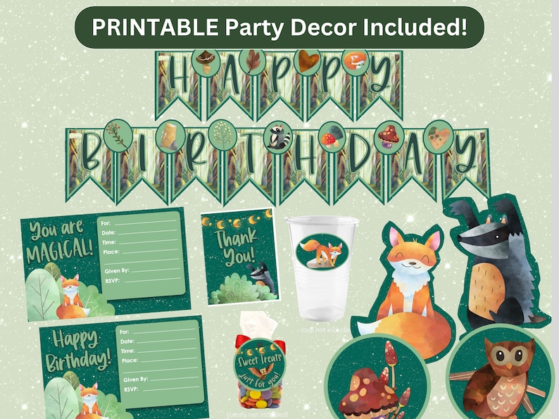 Magical Forest Escape Room Game: Printable Party Decor, 9 Task Puzzles ...