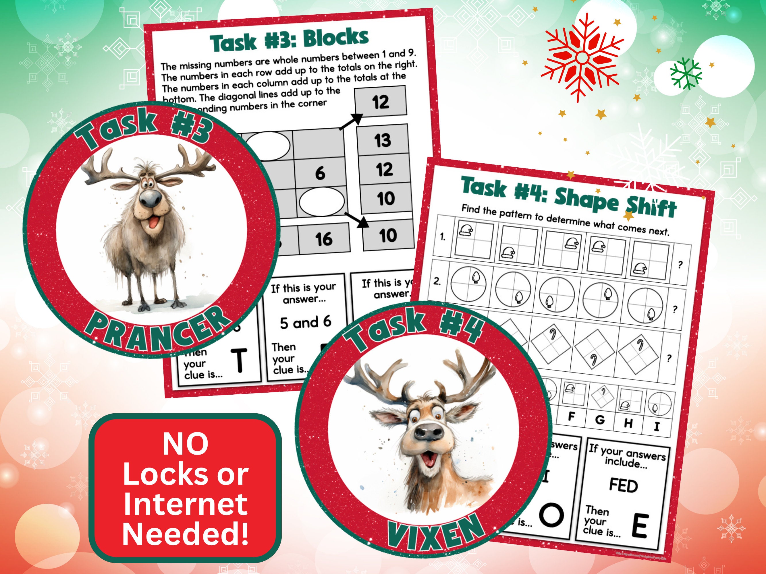 Christmas Hide and Seek With Santa Printable Escape Room Game (ages 8 ...