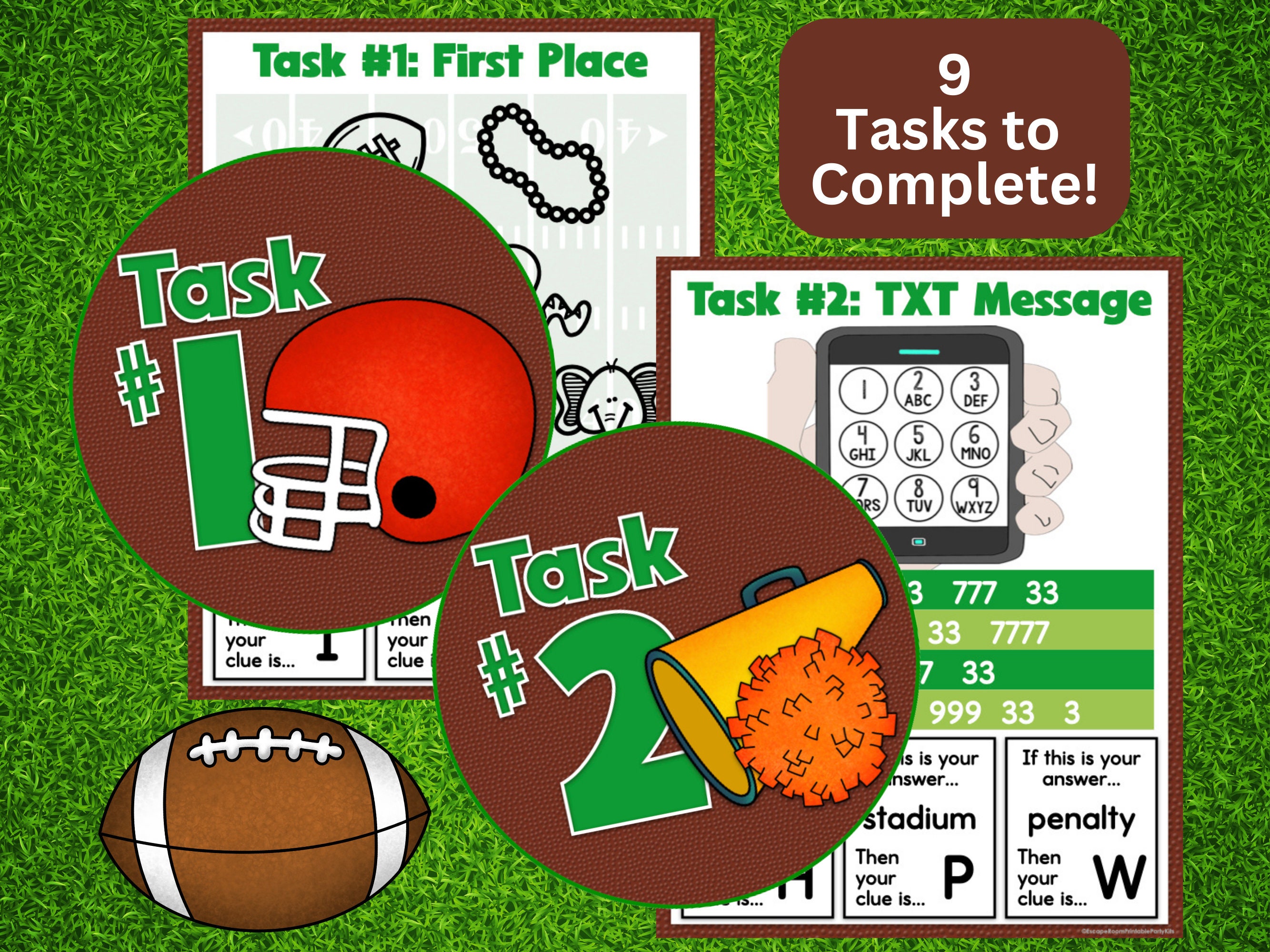 Football Escape Room Game: Printable Party Decor, Ages 8-12 (PDF) - Etsy