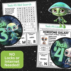 Aliens Printable Escape Style Activity Game for Ages 8-12 With ...
