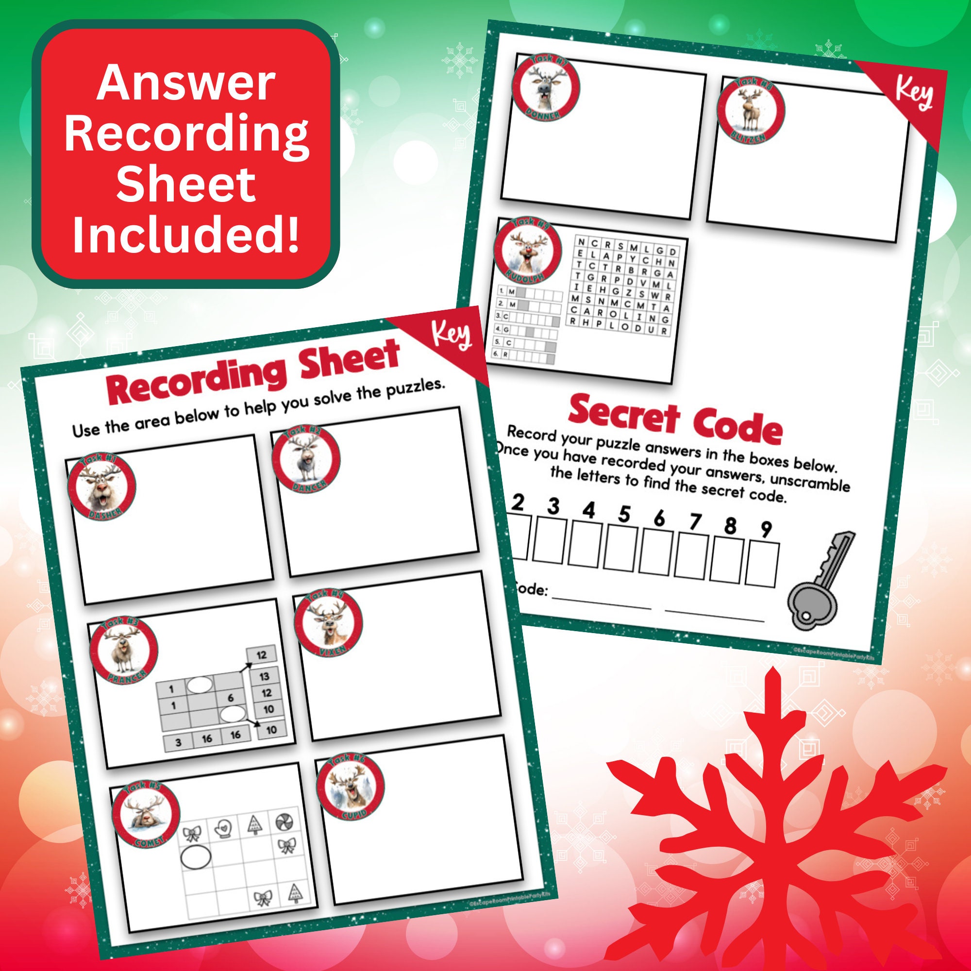 Christmas Hide and Seek With Santa Printable Escape Style Activity Game ...
