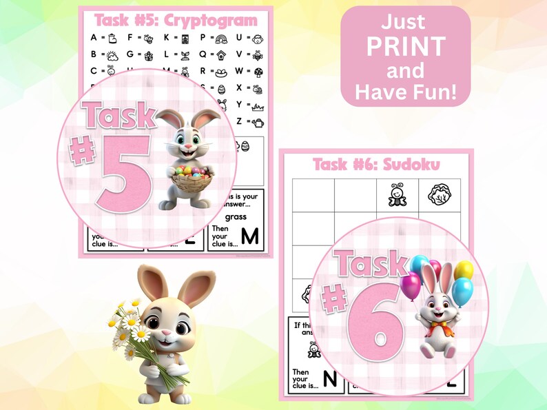 Easter Bunnies Escape Room Game: Printable Party Decor (ages 8-12) - Etsy