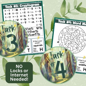 Magical Forest Escape Room Game: Printable Party Decor, 9 Task Puzzles ...