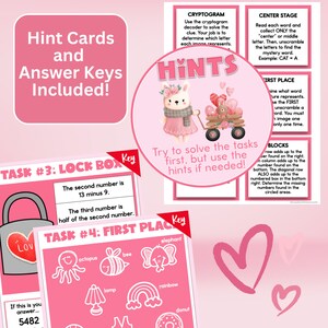 Secret Admirer Valentine's Day Themed Kids Mystery Printable Game Kit ...