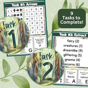 Magical Forest Escape Room Game: Printable Party Decor, 9 Task Puzzles ...