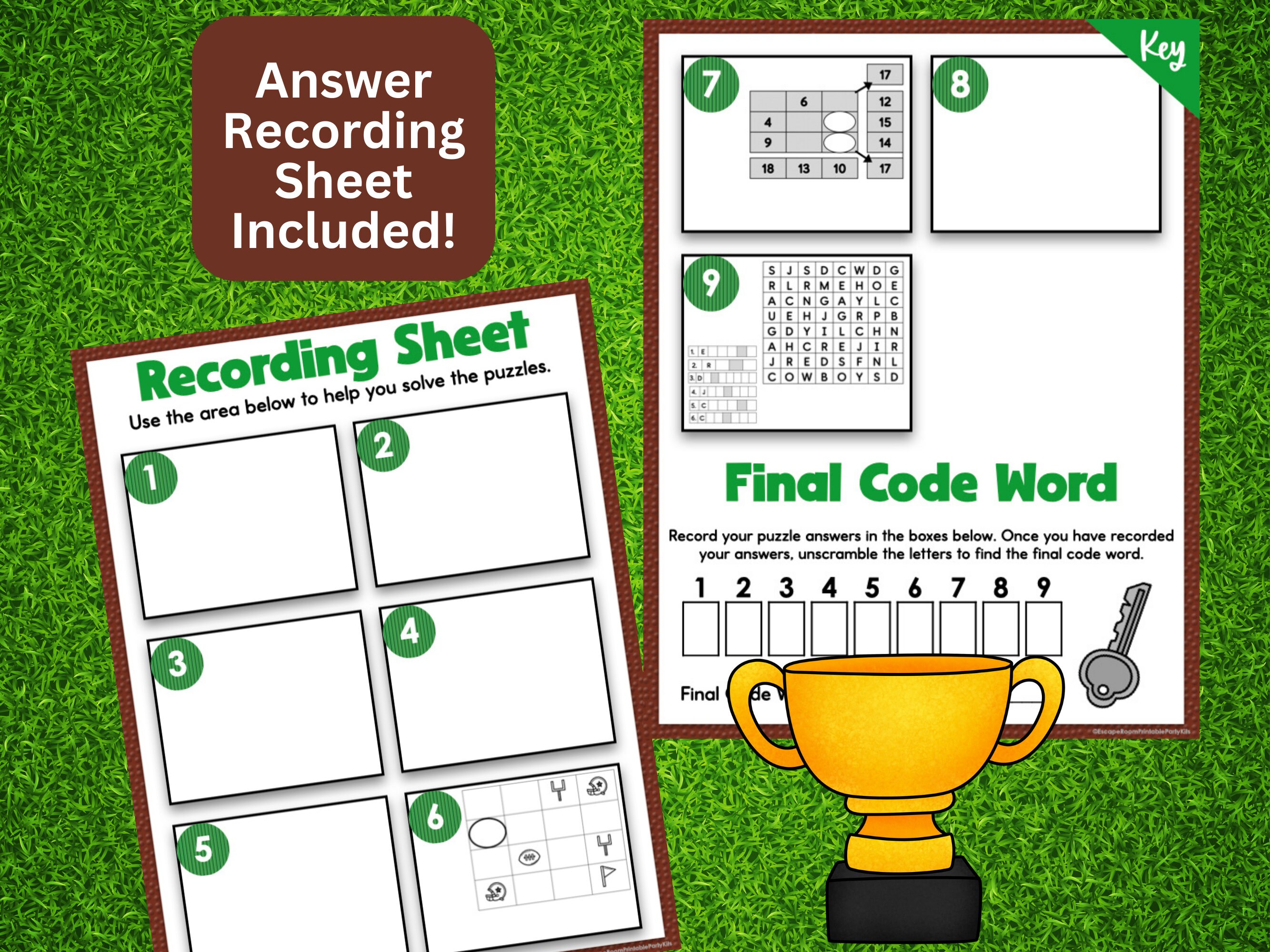 Football Escape Room Game: Printable Party Decor, Ages 8-12 (PDF) - Etsy