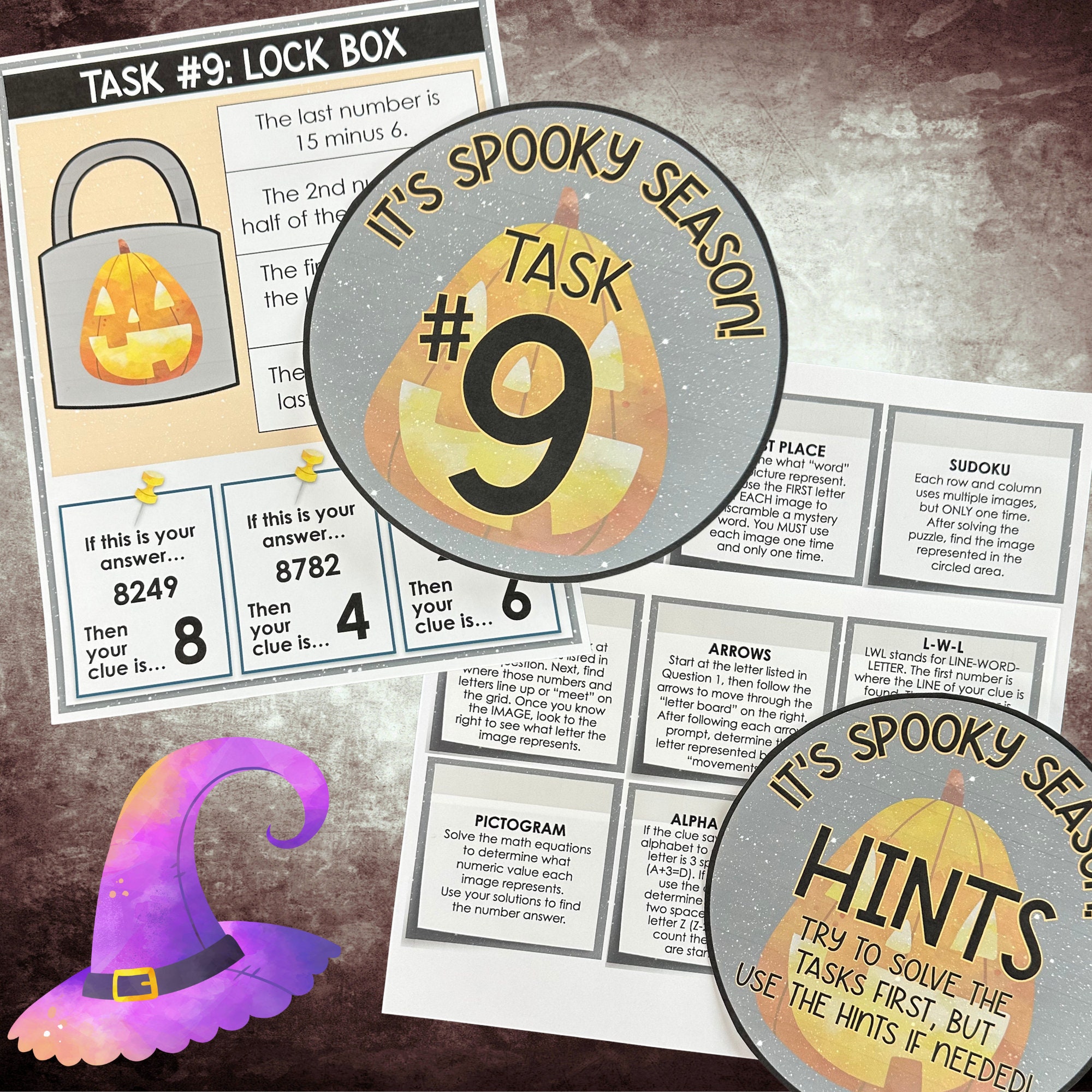 Halloween Escape Room printable Kit includes Party Decorations - Etsy