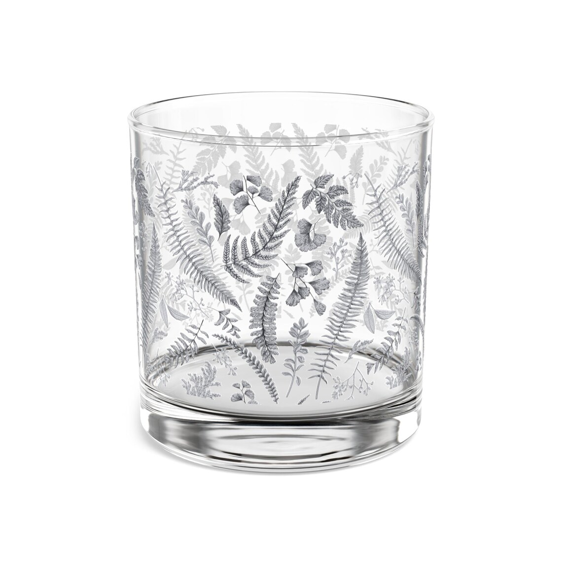 Rocks Glass, Cottagecore Neutral Fern Floral, Dopamine Decor. Coquette ...