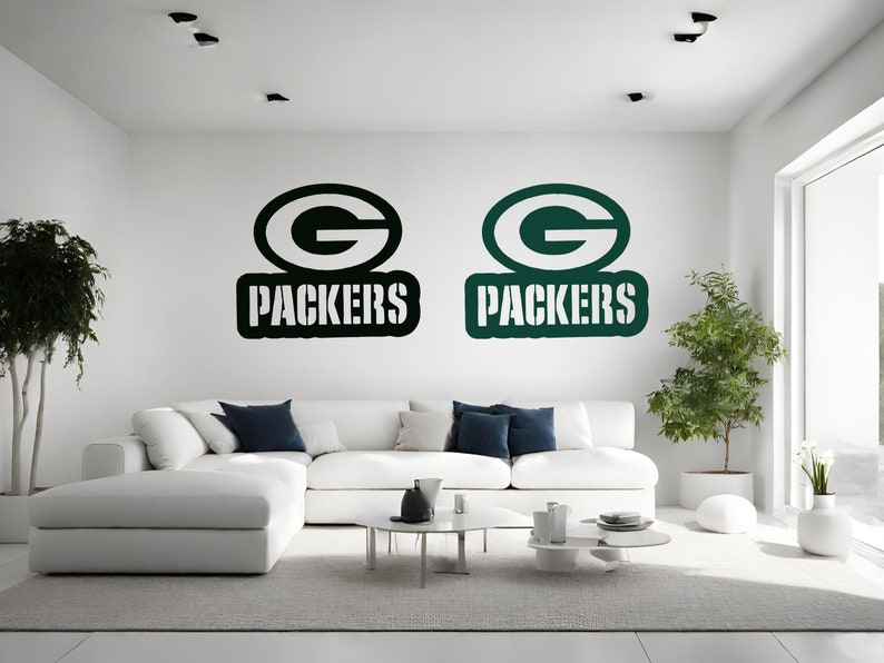 Green Bay Packers Art, NFL Gift, NFL Wall Art, Packers Garage Decor ...