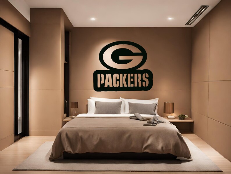 Green Bay Packers Art, NFL Gift, NFL Wall Art, Packers Garage Decor ...