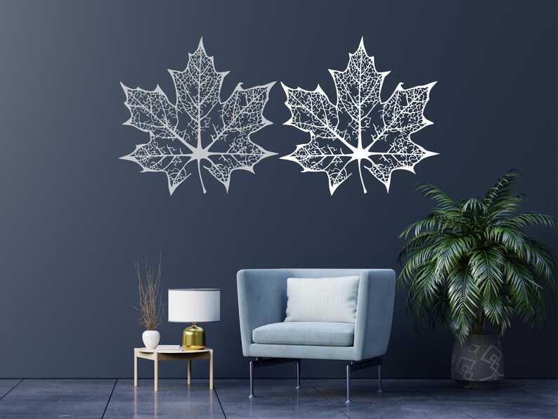 Big Leaf Maple Metal Wall Art, Maple Leaf Metal Wall Art, Plane Tree ...