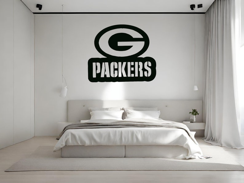 Green Bay Packers Art, NFL Gift, NFL Wall Art, Packers Garage Decor ...
