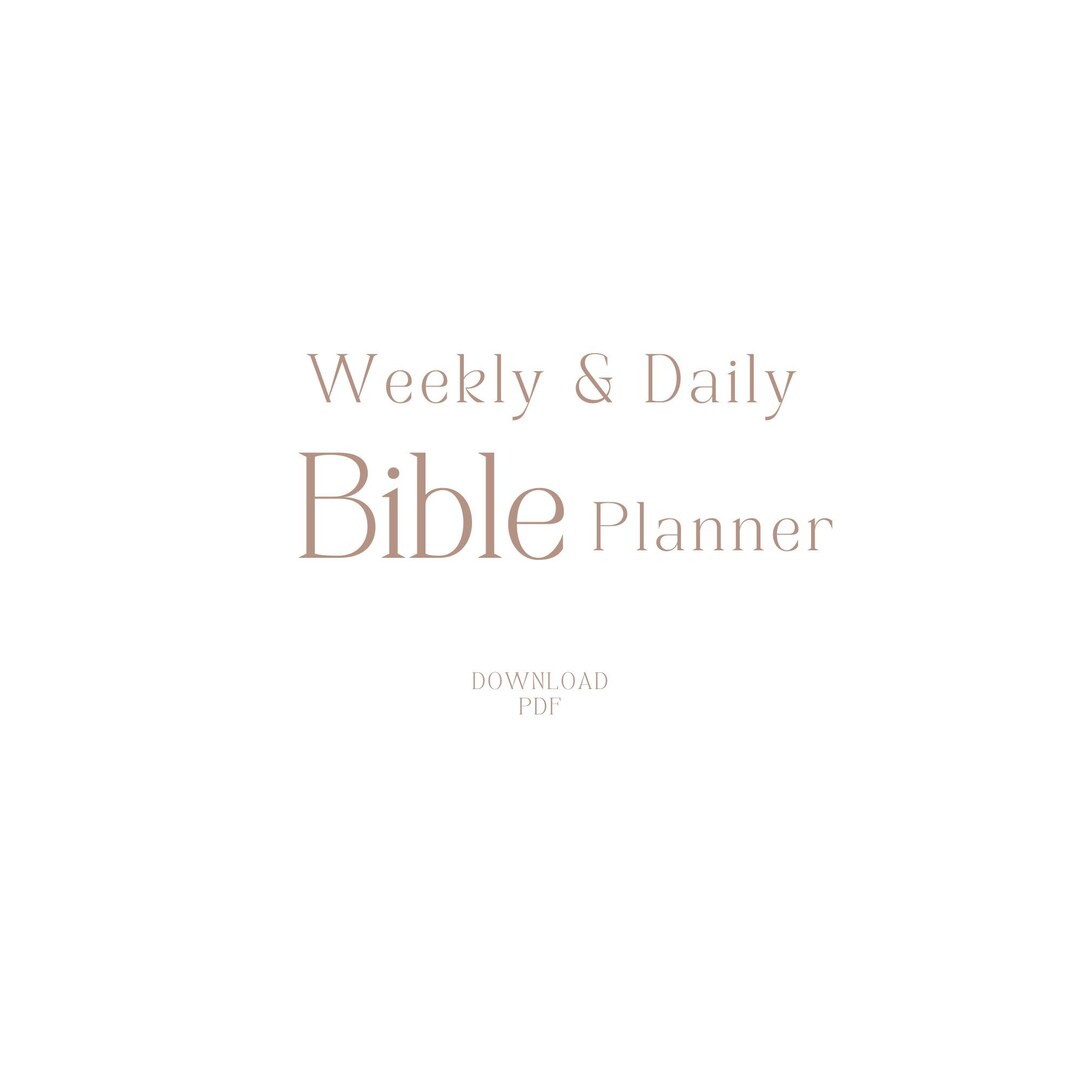 Weekly & Daily Bible Reading Planners - Download PDF Printable - Etsy