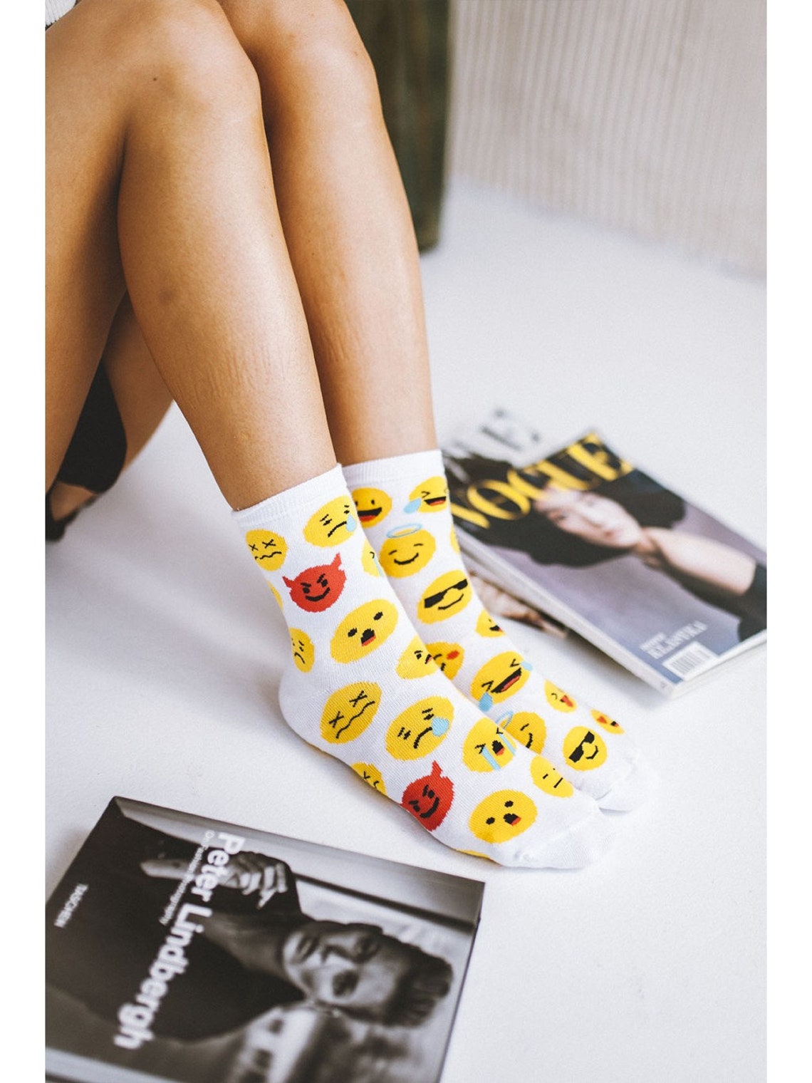 Emoticons Emote Socks Variants, Emote, Funny Socks, Cozy Socks, Casual ...