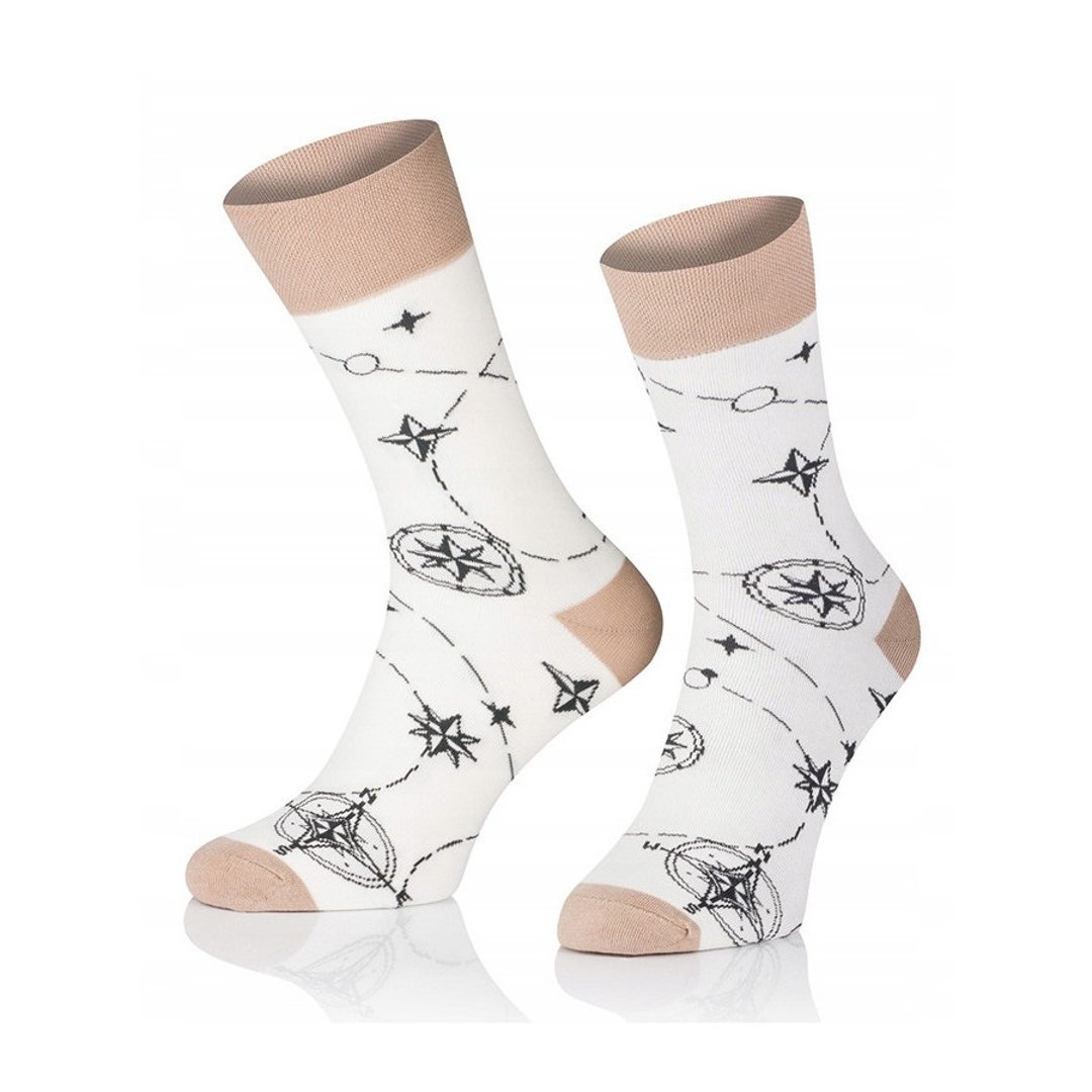 Compass Rose Compass Map Traveller Socks, Funny Socks, Cozy Socks, Men ...