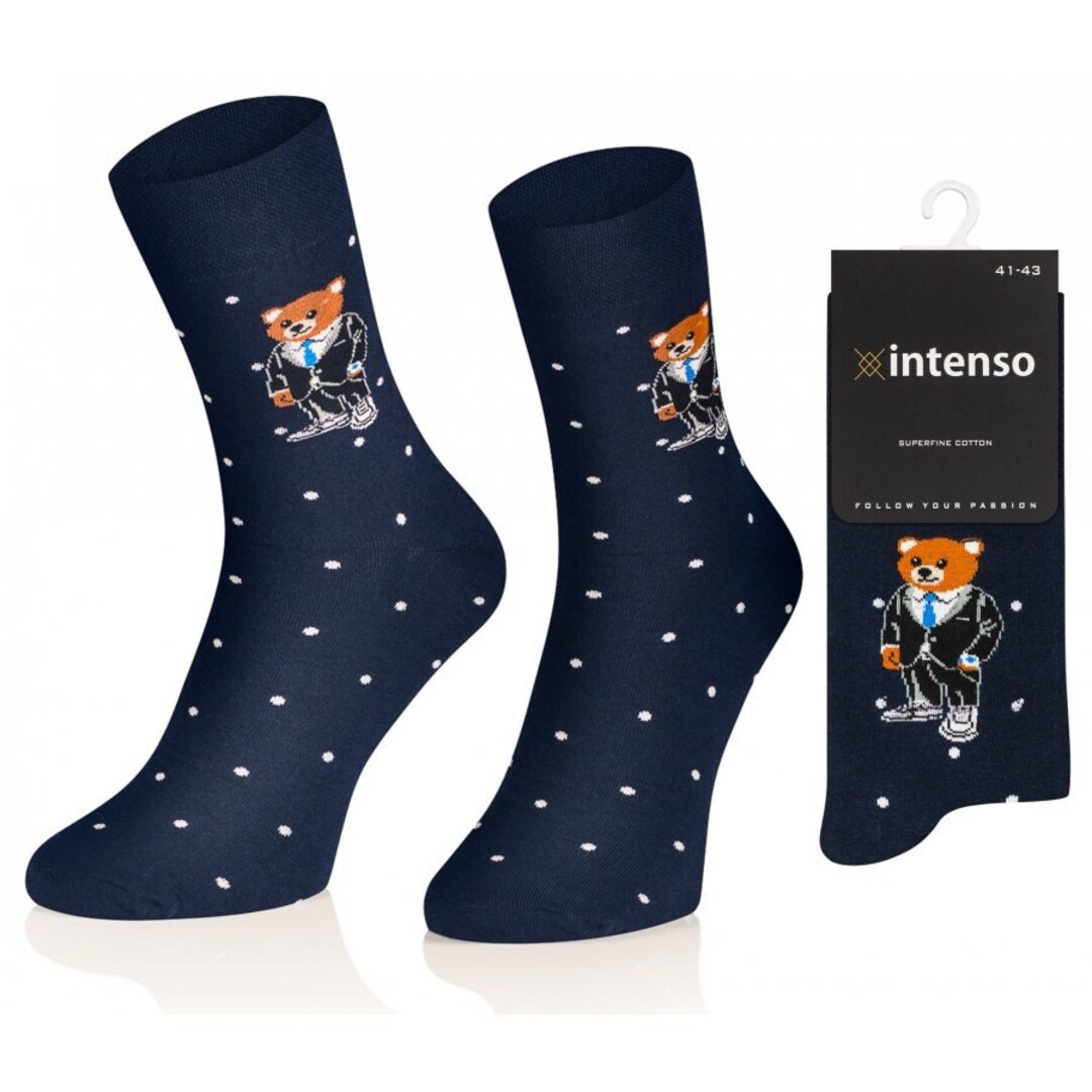 Teddy Bear Dress Socks: Combed Cotton Novelty Socks - Etsy