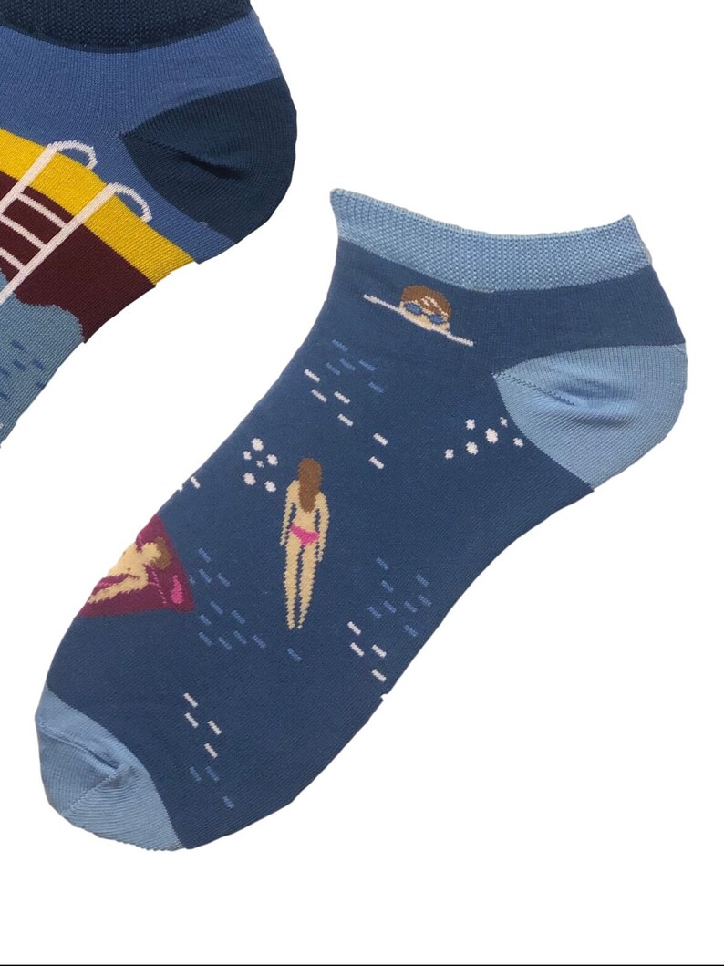 Swimming Pool Swimmer Swim Unisex Socks, Funny Socks, Cozy Socks, Men ...