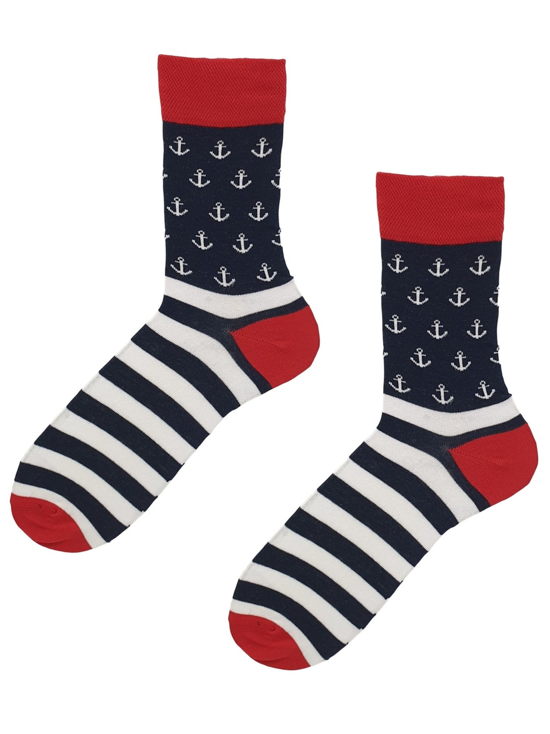 Anchor Marine Sailor Unisex Socks, Funny Socks, Cozy Socks, Men Socks ...