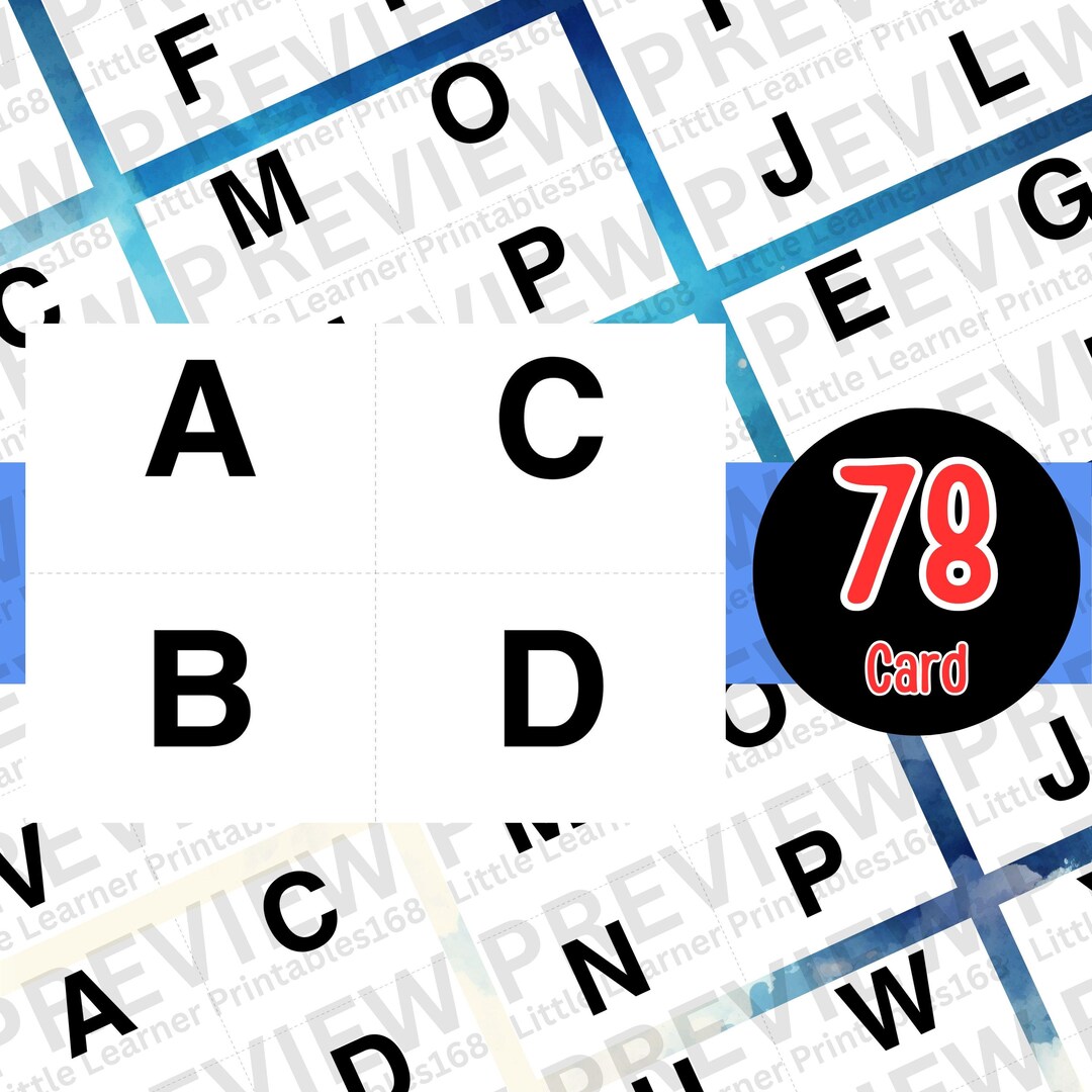 Tarjetas didácticas del alfabeto A-Z: Aprendizaje del ABC, preescolar y ...