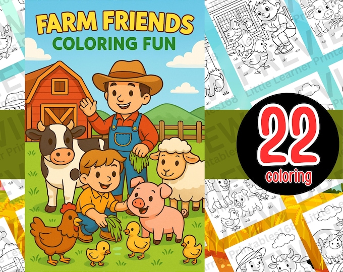 25 Farm Themed Coloring Sheets! - Etsy Canada