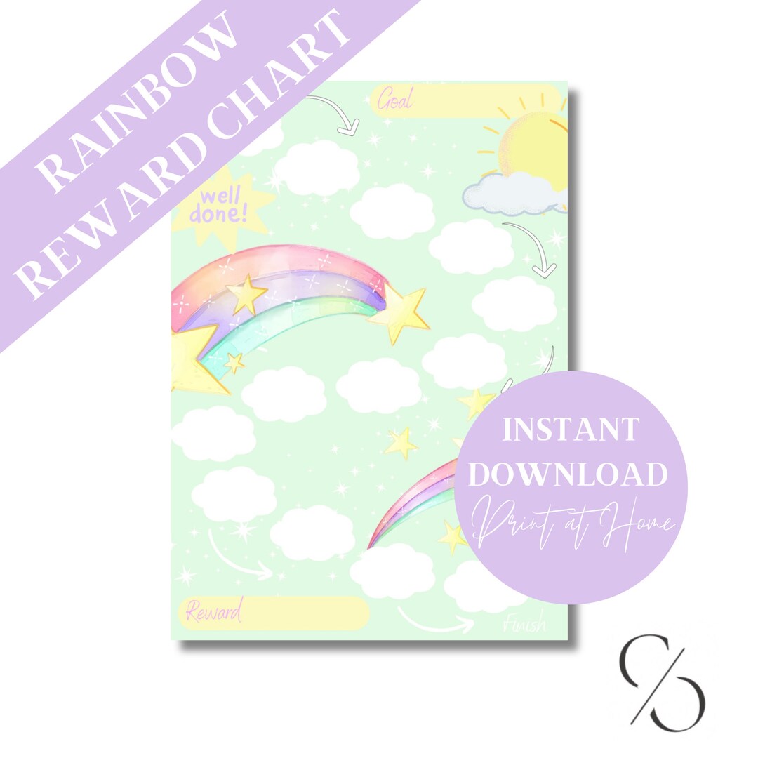 Rainbow Reward Chart - Etsy