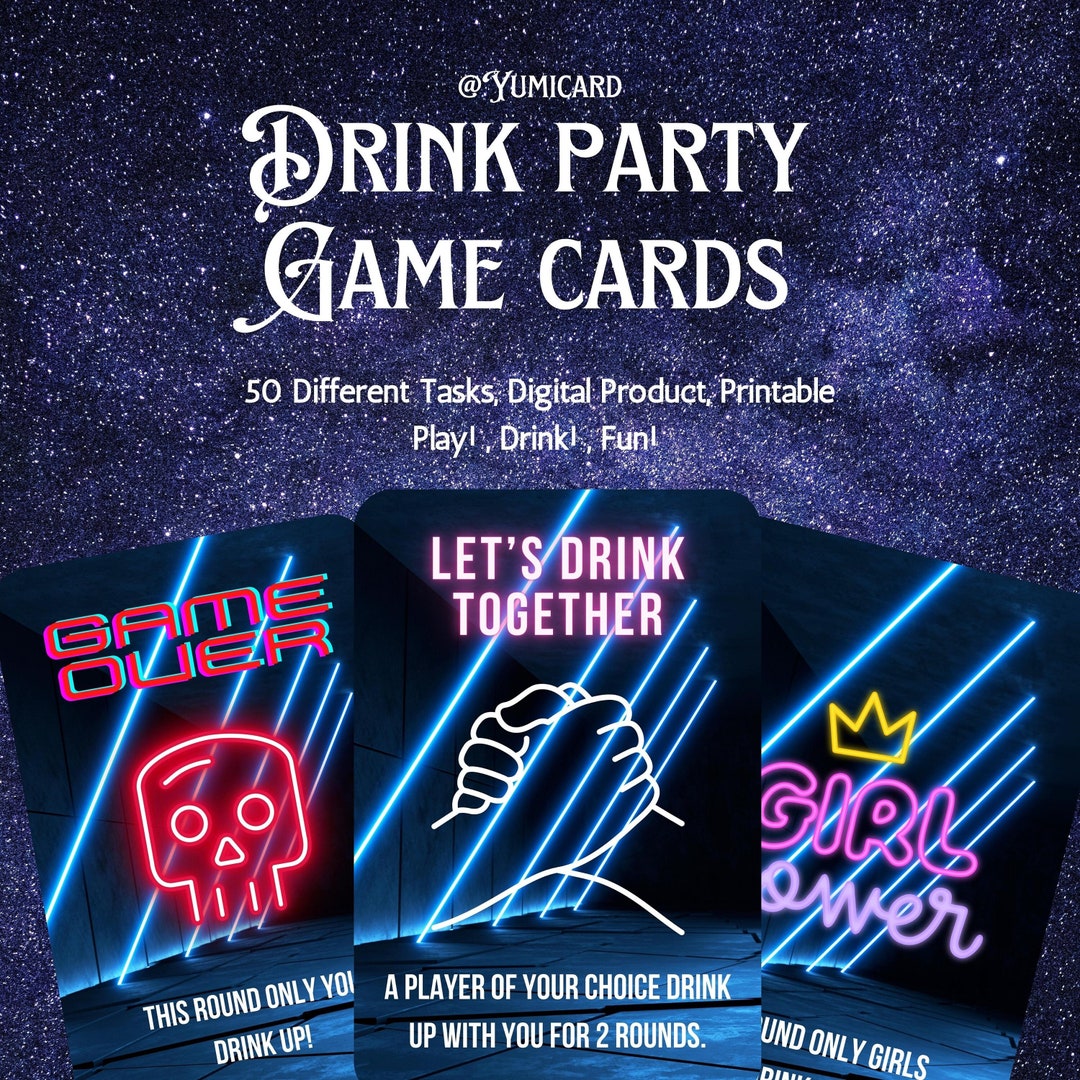 Drinking Party Card Game 50 Different Card Hangover Drinking Card Game ...