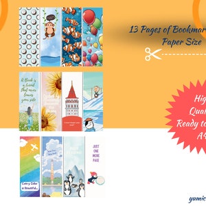 Printable Bookmarks 50 Different Bookmarks Bookmark Digital Download ...