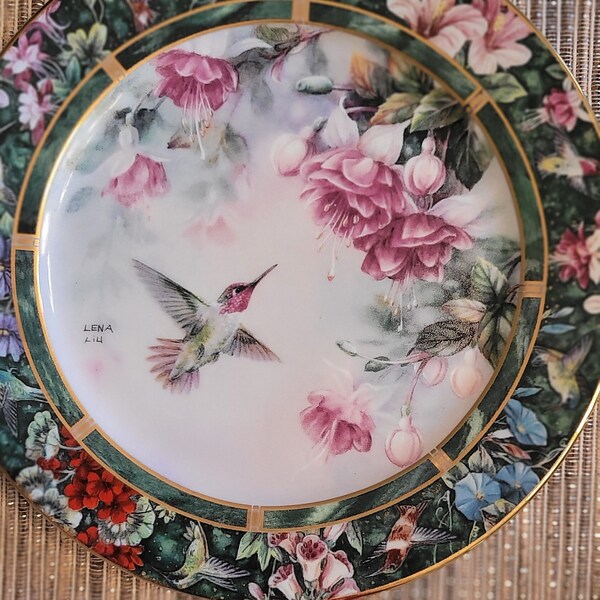 Lena Liu Hummingbird Plate - Etsy