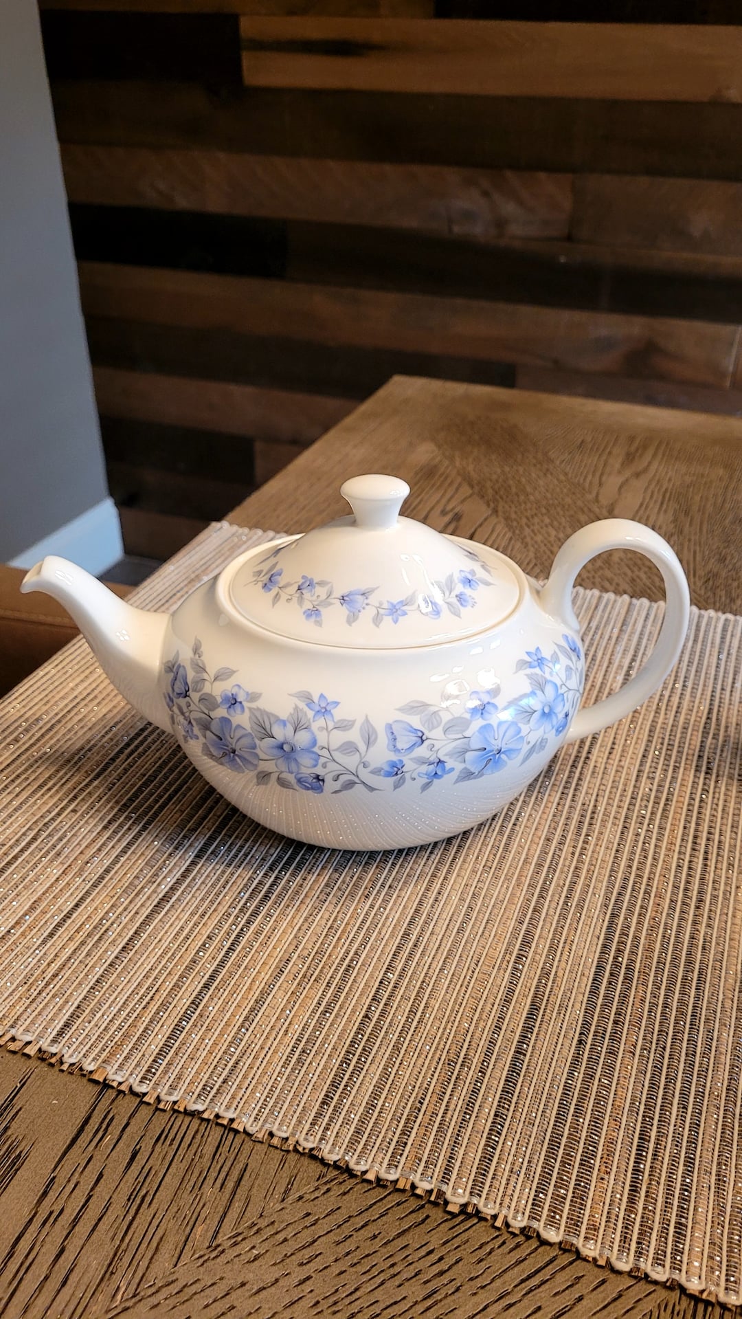 Wedgwood Petra blue Flowers Tea Pot. Excellent Condition. No Chips or ...