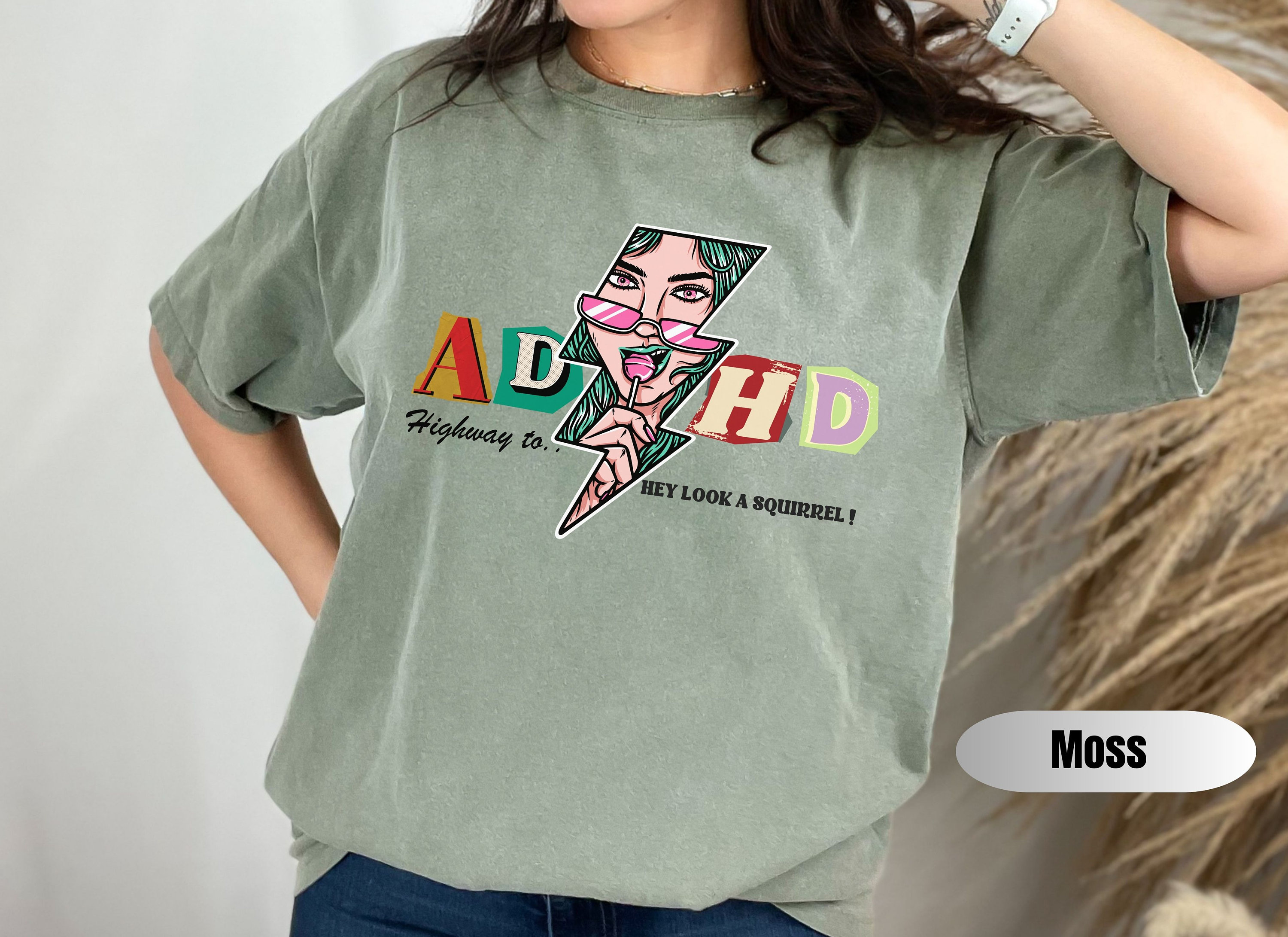 ADHD Highway To...hey Look a Squirrel Sweater, Funny Adhd Sweatshirt ...