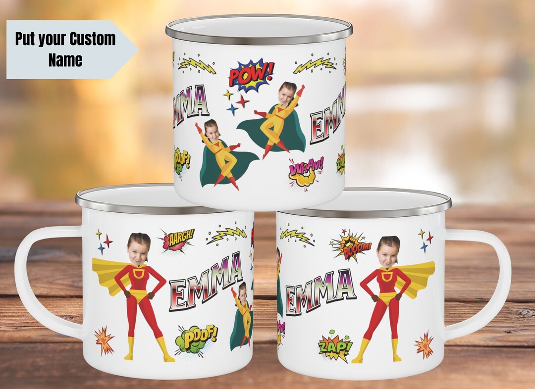 Camp Mug With Kid's Face, Custom Mug With Kid's Name Picture ...