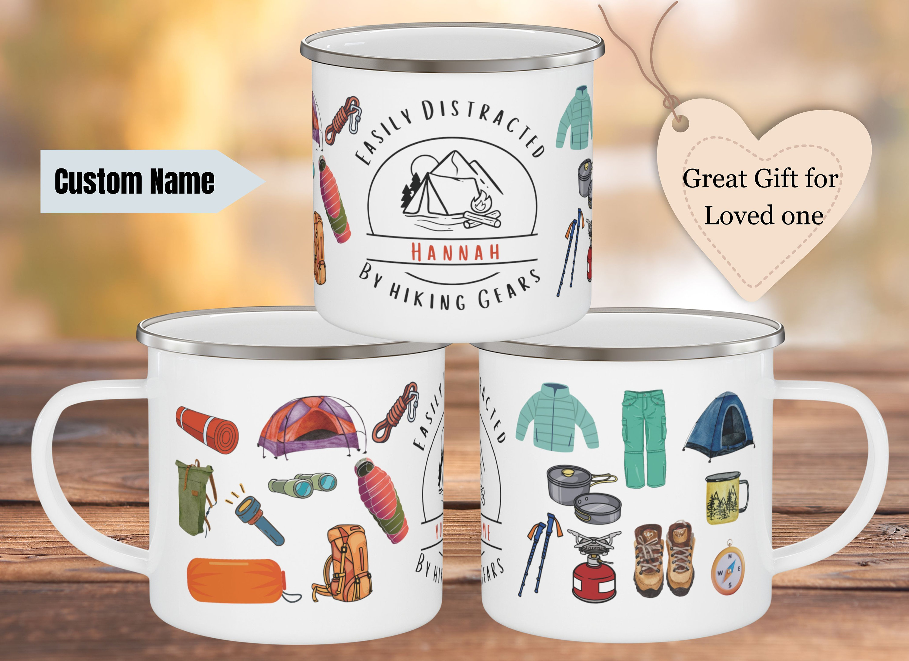 Personalized Camp Mug, Custom Camp Mug for Campers, Hiking Mug for ...