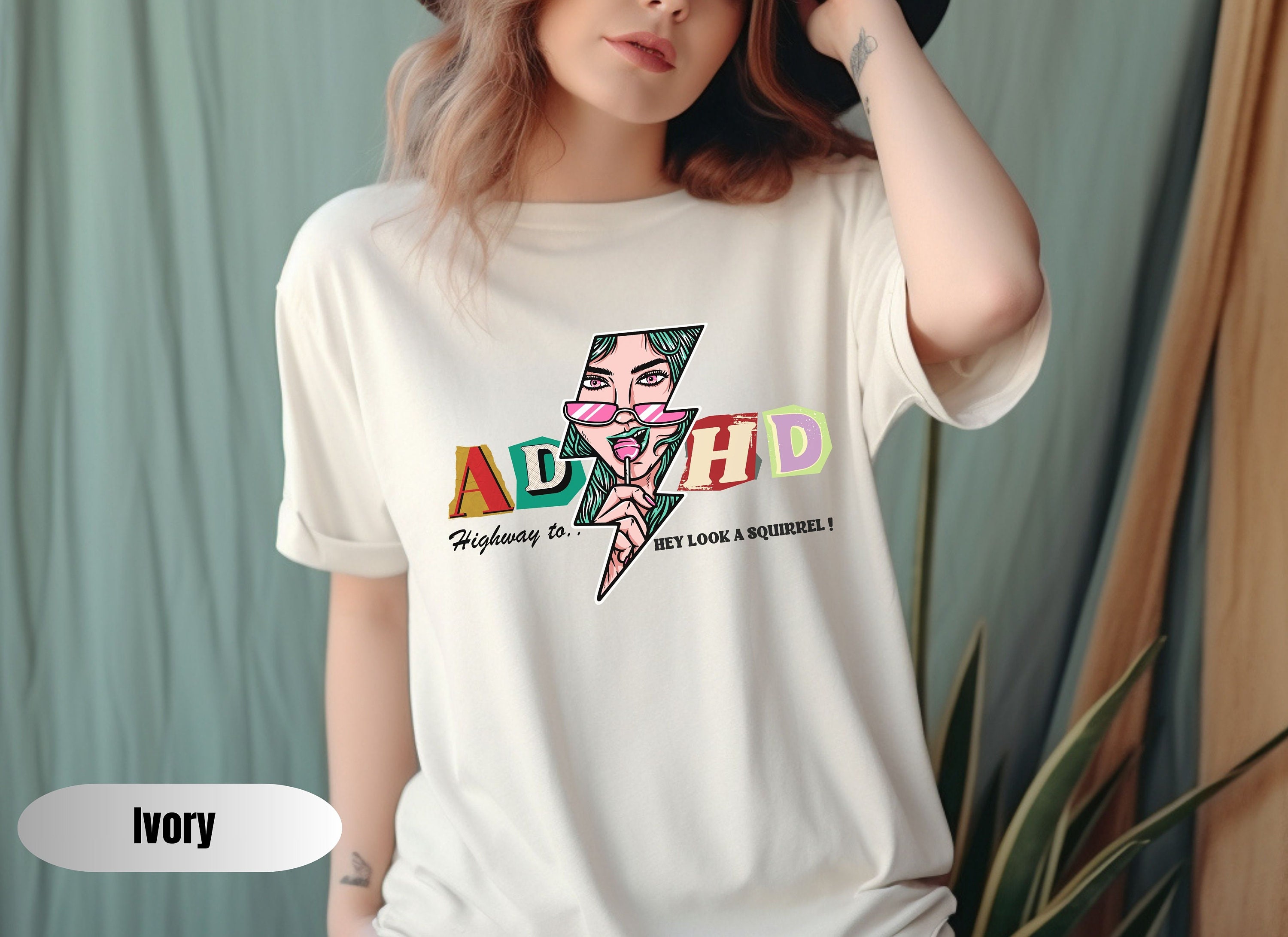 ADHD Highway To...hey Look a Squirrel Sweater, Funny Adhd Sweatshirt ...