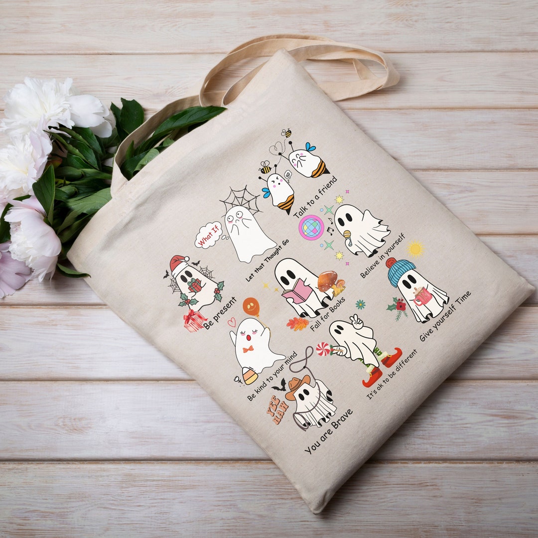 Ghost Reading Books Emotional Wheel Tote, School Counselor Gift ...