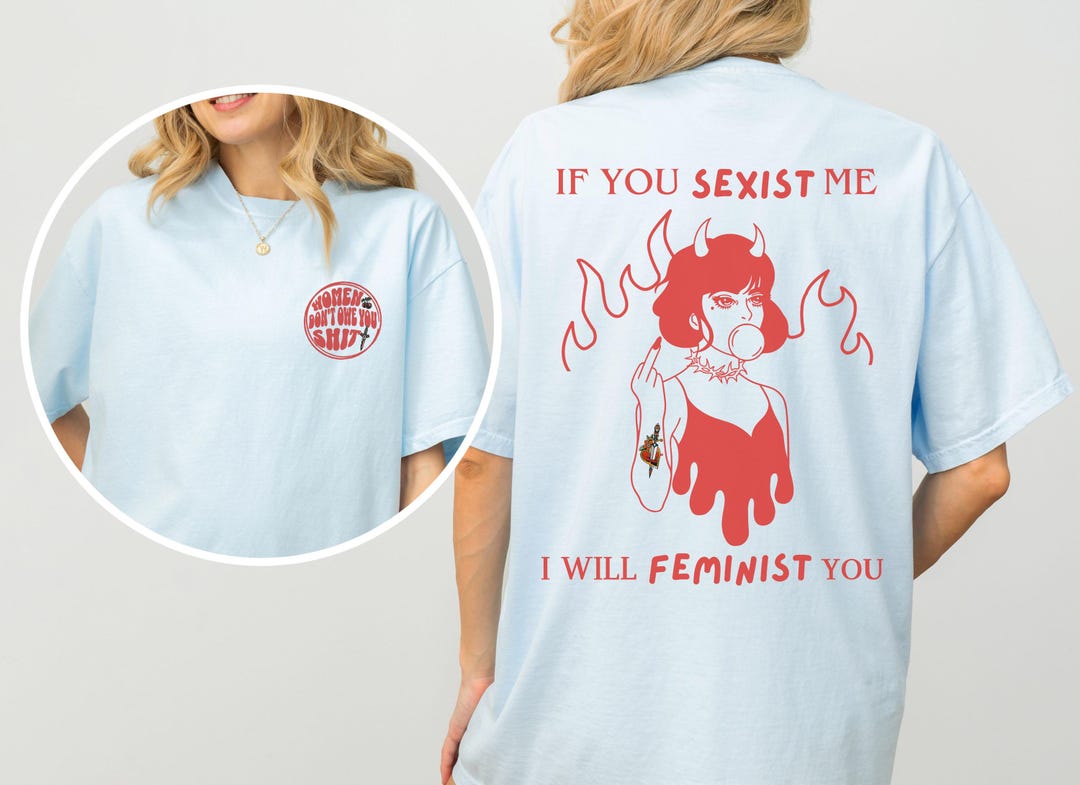 Comfort Color Feminist Rage Shirt, Unhinged Girl Power,burn the ...
