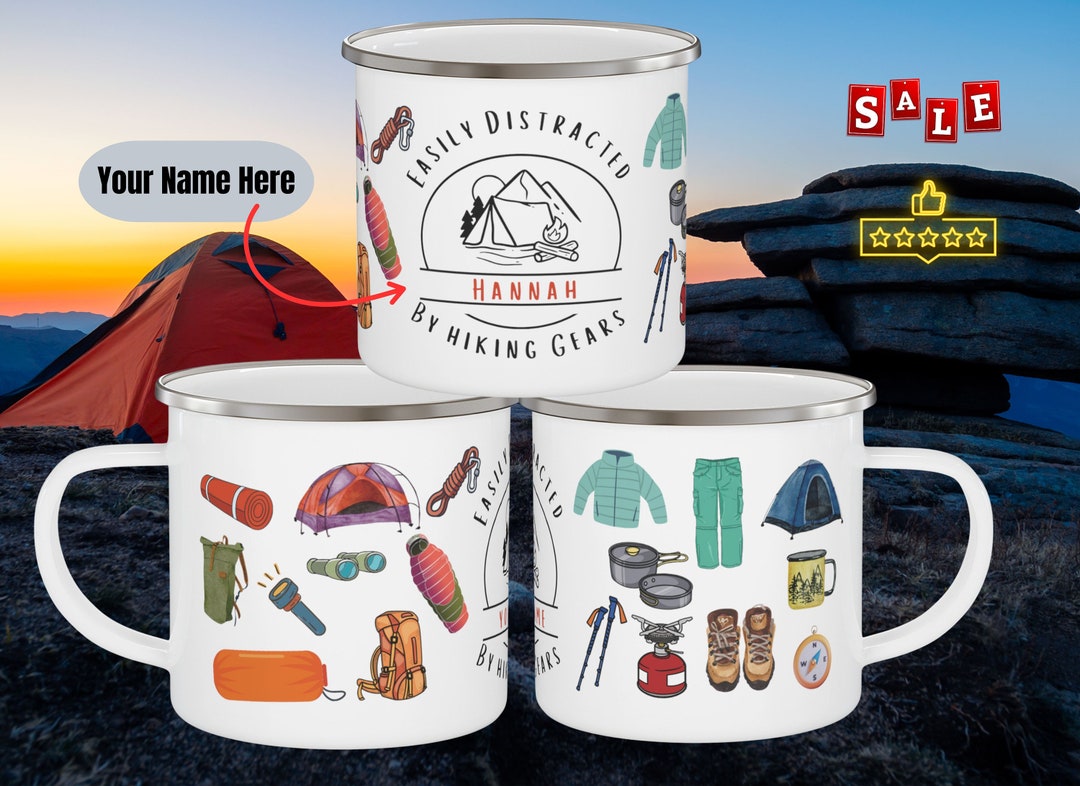 Personalized Camp Mug, Custom Camp Mug for Campers, Hiking Mug for ...