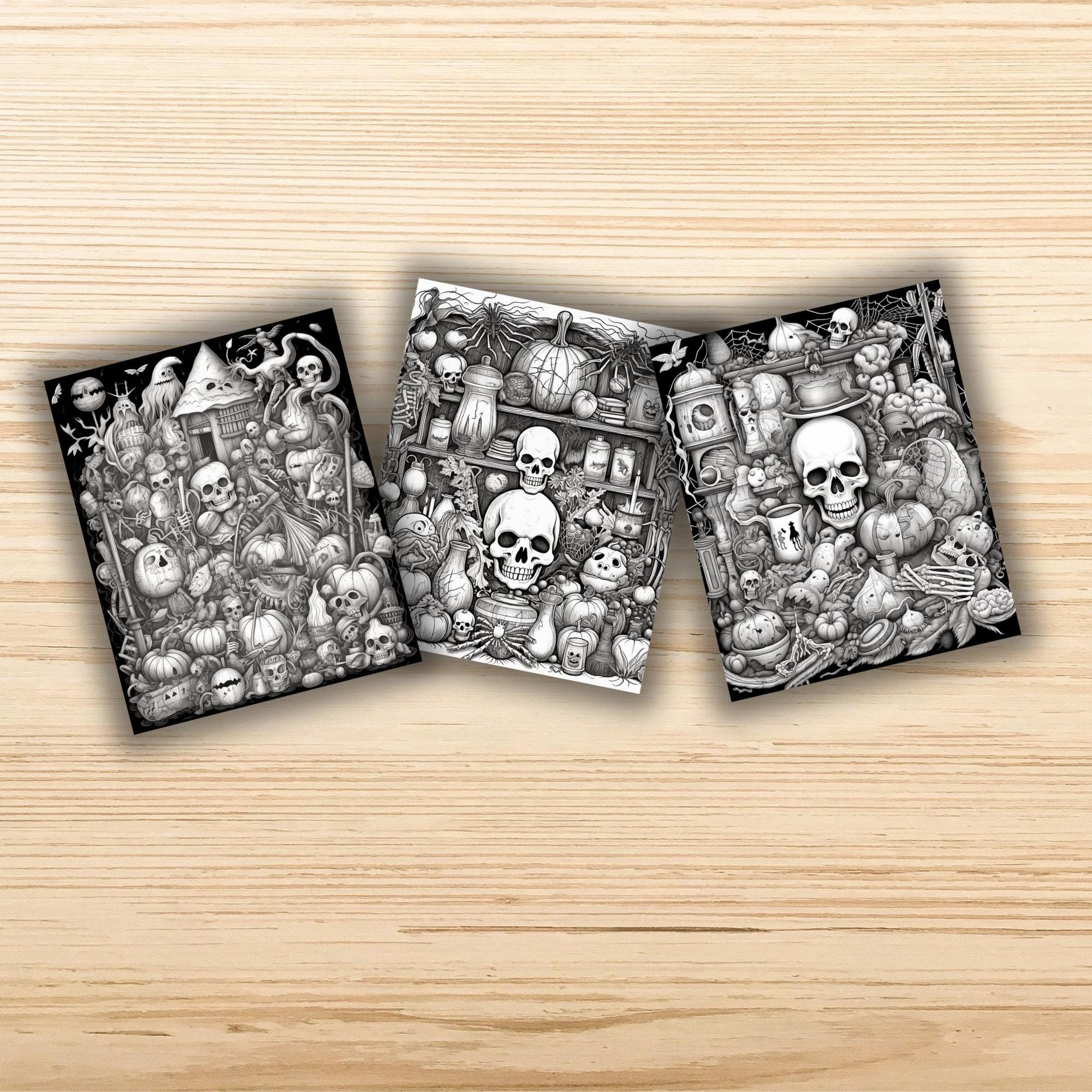 99 Halloween Collage Coloring Pages, Printable Coloring Sheets for ...