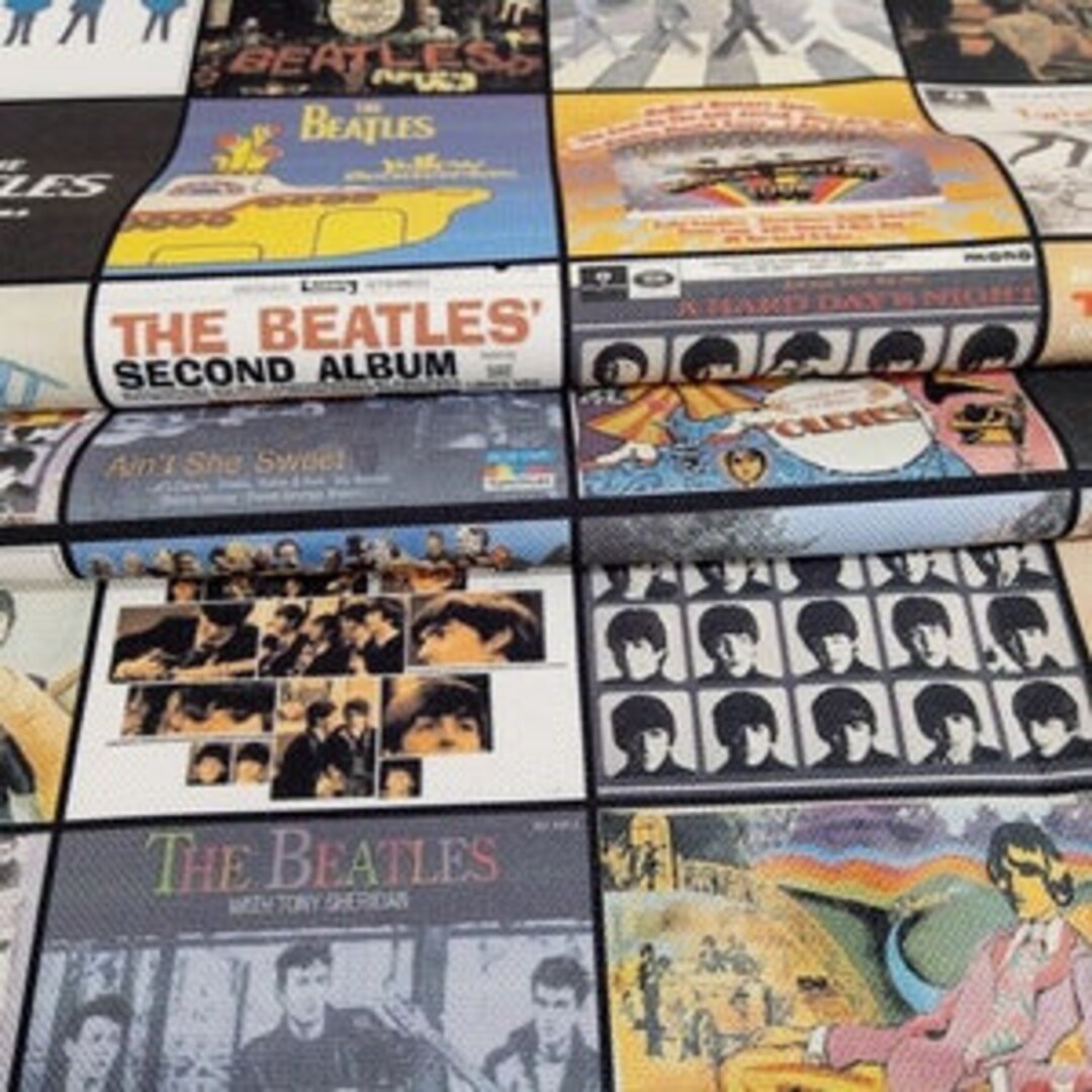 The Beatles Album Covers Fabric by the Meter,music,rock Groups Home ...