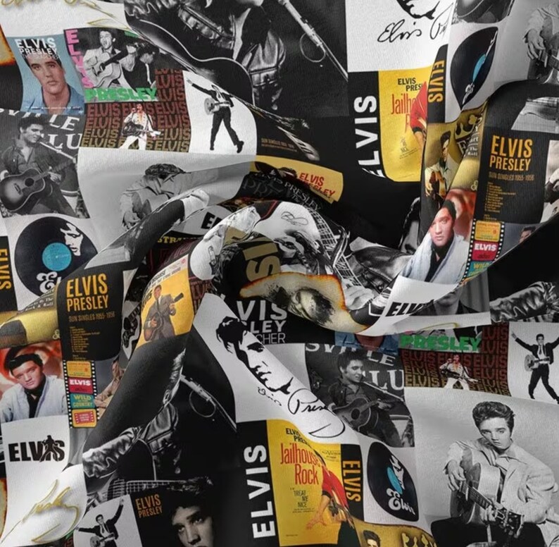 Elvis Presley Fabric by the Meter, 3 Meters , Panel,poster,upholstery ...